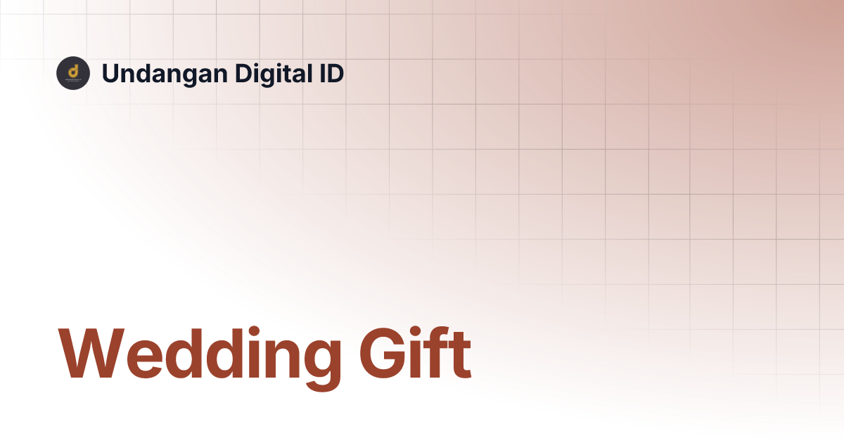 Wedding Gift | Undangan Digital ID
